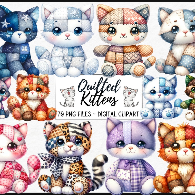 Patchwork Cats - Etsy