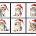 Christmas Cat Clipart Watercolor Kittens Santa Hat Winter - Etsy