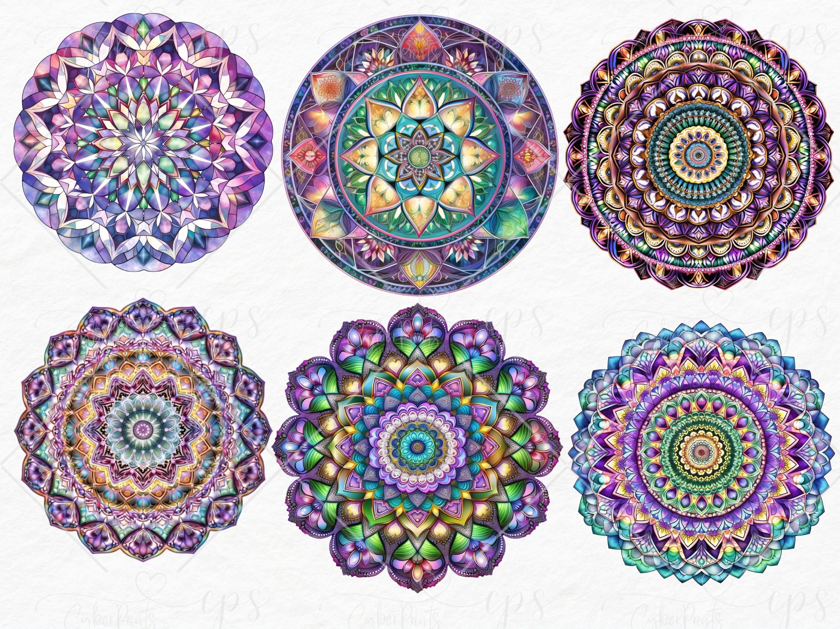 33 Mandalas Clipart Png Commercial Use Transparent Background - Etsy ...