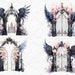 Watercolor Gothic Angel Gates Clipart - Ethereal Doors, Fantasy Heaven ...