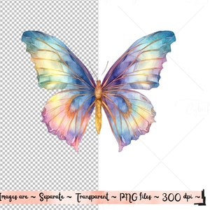 Gold Foil Butterflies Clipart, Painted Butterfly Clipart, Butterfly ...