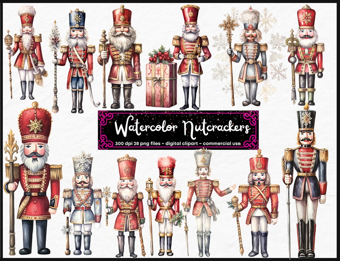 Nutcracker Clipart Antique Christmas Winter Holiday Clip Art in PNG ...