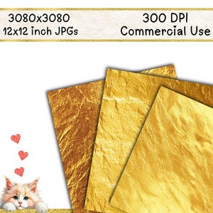 Gold Foil Seamless Digital Paper Bundle – 38 High-resolution Metallic ...