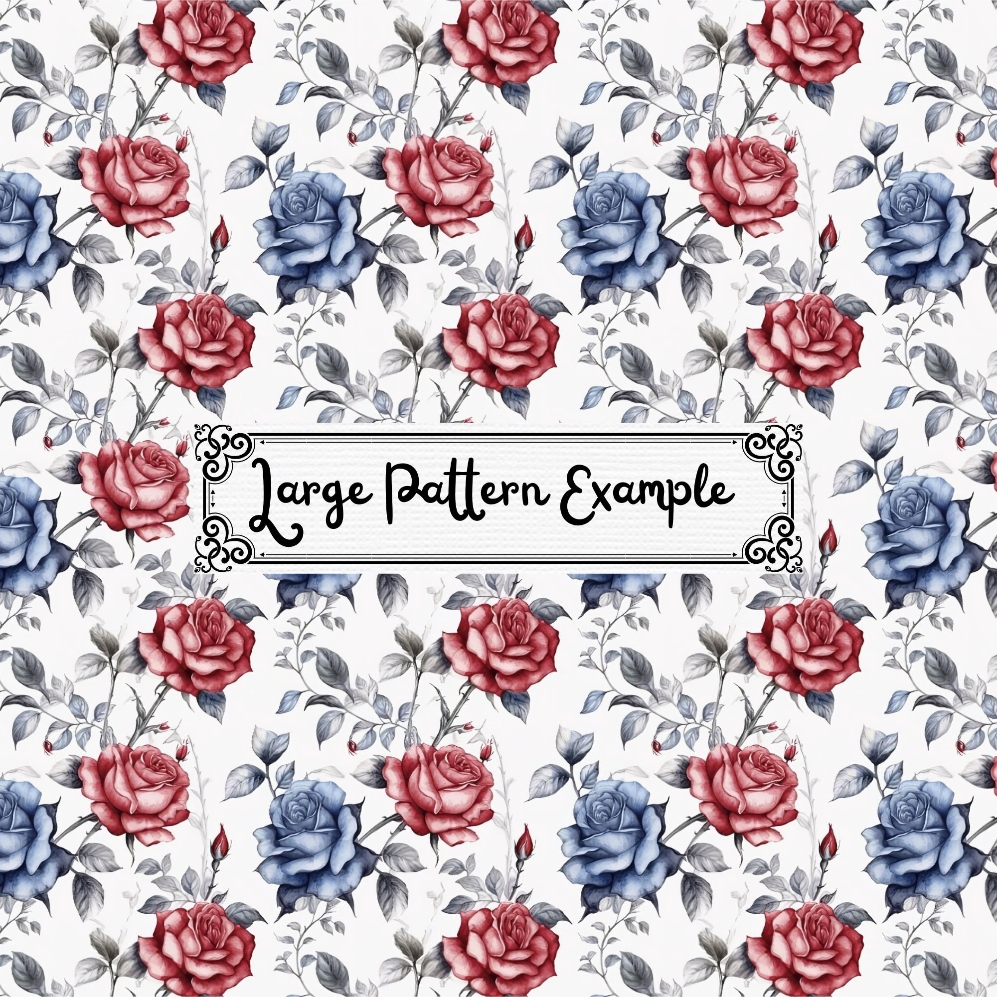 Gothic Roses Digital Paper, Antique Flowers Seamless Pattern, Floral ...