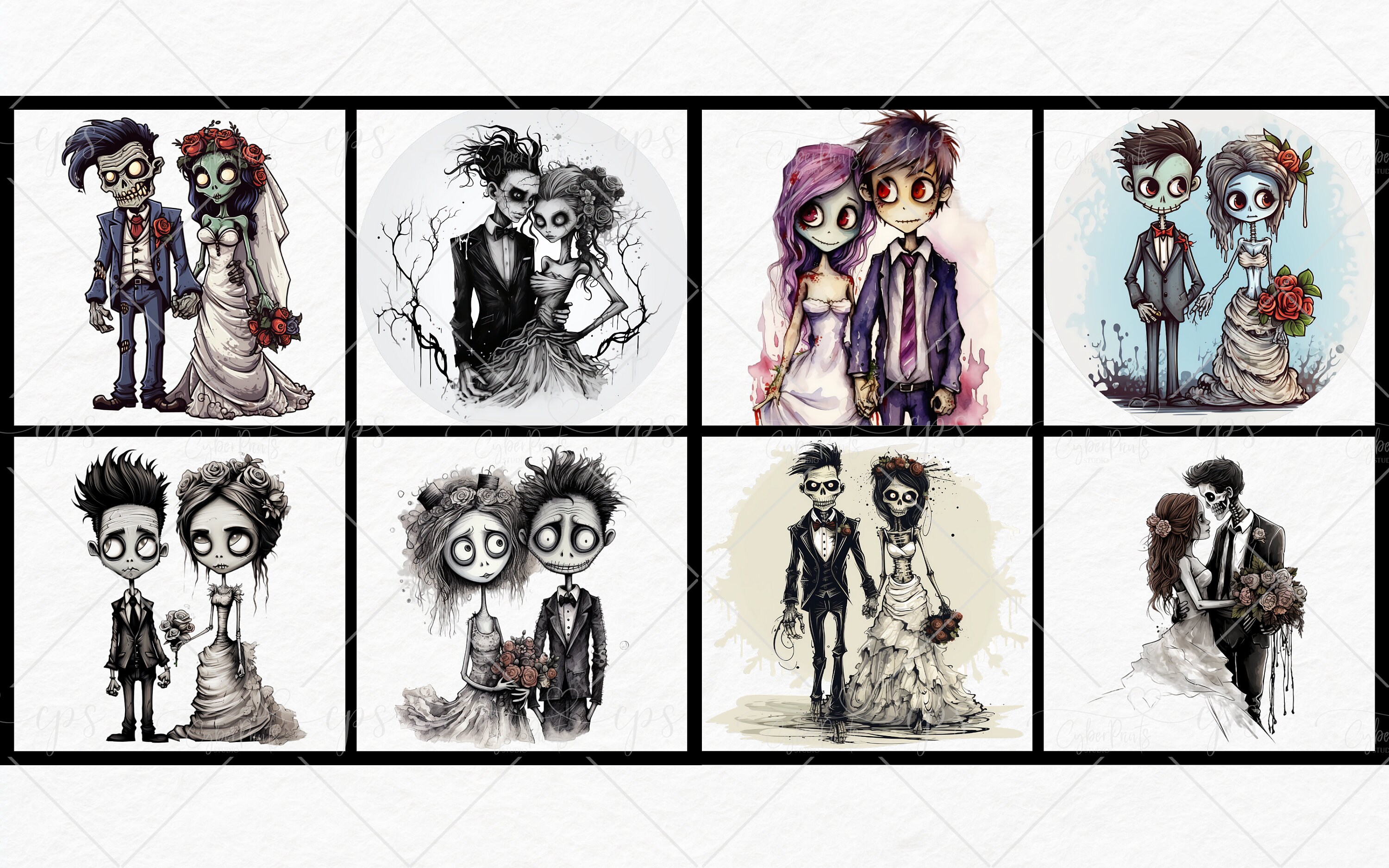 Zombie Love Clipart, PNG Zombie Printables, Junk Journal, Zombie ...