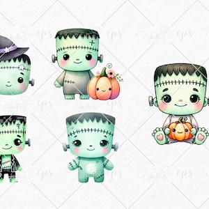 Frankenstein Clipart, Cute High Quality Png Halloween Printables Spooky ...