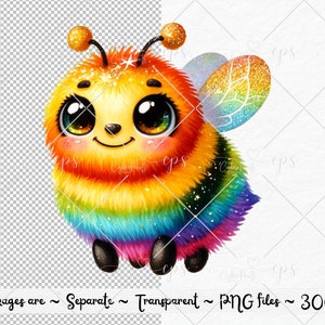 Watercolor Cute Bee Clipart, Bees Clip Art, Cute Animals, Bee Art ...