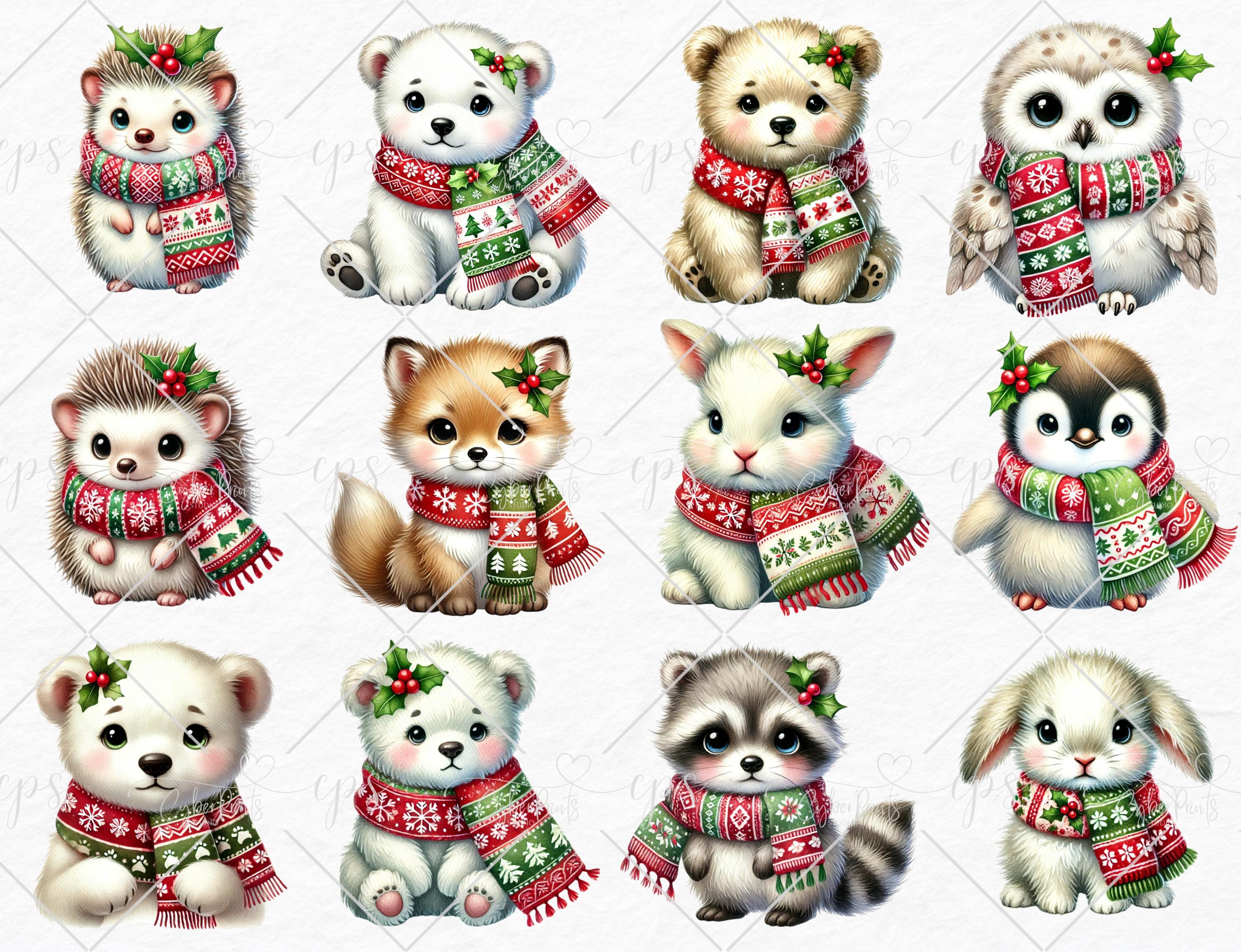Cute Animal Clipart, Cozy Critters Clipart, Woodland Animals PNG ...