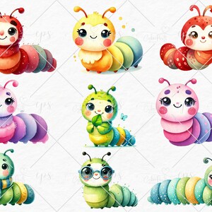 Cute Caterpillar PNG Bundle, Digital Crafts Designs Transparent, Little ...