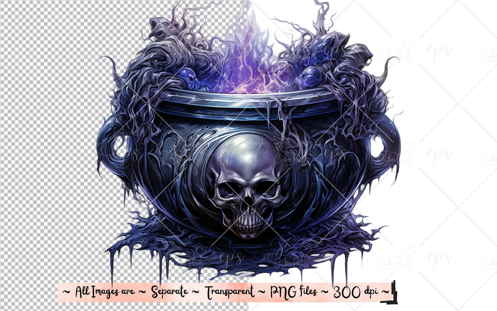 Cauldrons Watercolor Clipart Bundle PNG Fairytale Images, Fantasy ...