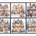 Watercolor Christmas House - Winter Houses With Christmas Decoration ...
