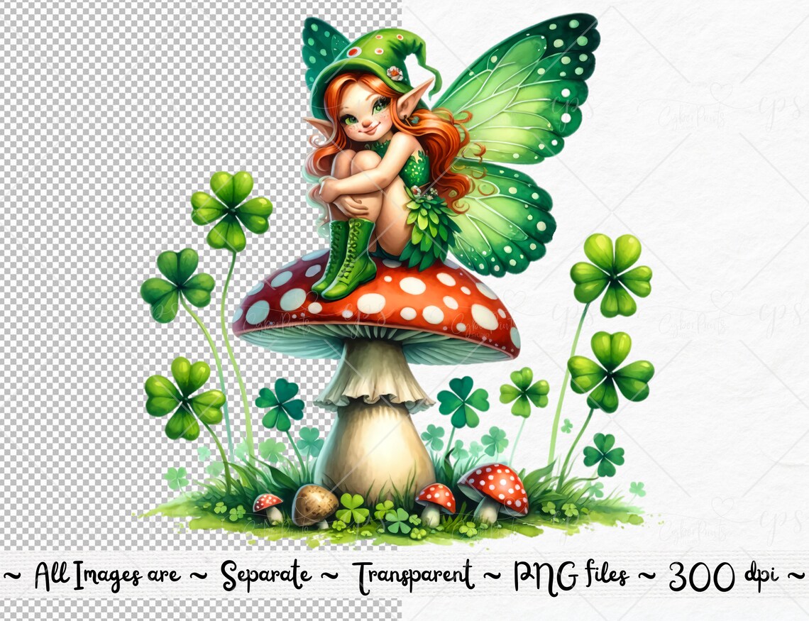 PNG Watercolor Mushroom Fairies Clipart, Enchanted Forest Fairy PNG ...