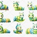Cute Caterpillar PNG Bundle, Digital Crafts Designs Transparent, Little ...