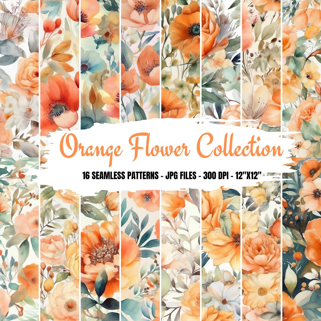 Flowers Digital Paper, Flowers Seamless Pattern, Floral Prints, Flowers ...