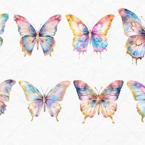 Gold Foil Butterflies Clipart, Painted Butterfly Clipart, Butterfly ...
