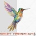 Hummingbird Clipart Digital Illustration Paper Crafting Collage Images ...