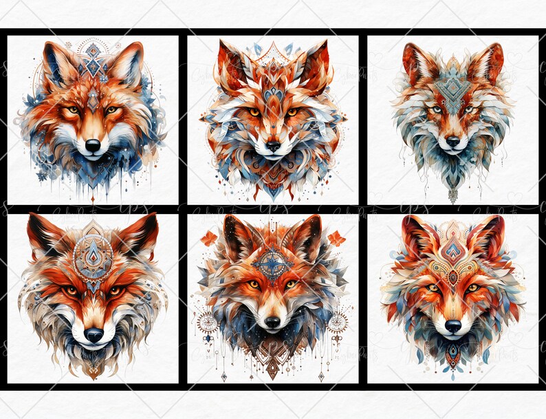 Mandala Fox Intricate Art Mystical Animal Mandala Design - Etsy
