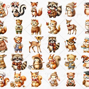 Autumn Animals, Woodland Animals, Fall Clipart, Cute Animals, Forest ...