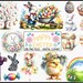 Easter Watercolor Clipart Bundle, PNG Easter Bunny Images, Cute Spring ...