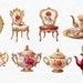 Watercolor Rose Tea Clipart, Rose Tea Cups, Garden Tea Clip Art PNG ...
