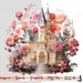 Watercolor Floral Fantasy Castles Clipart - Fantasy Castle Night ...