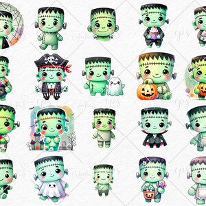 Frankenstein Clipart, Cute High Quality Png Halloween Printables Spooky ...