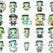 Frankenstein Clipart, Cute High Quality Png Halloween Printables Spooky ...