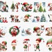 BIG BUNDLE Christmas Elves Watercolor Clipart, Festive Elf Christmas ...