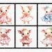 Watercolor Pig Clipart, Cute Animal Bundle, Pig in a Dress, Tutu ...
