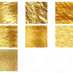 Gold Foil Seamless Digital Paper Bundle – 38 High-resolution Metallic ...