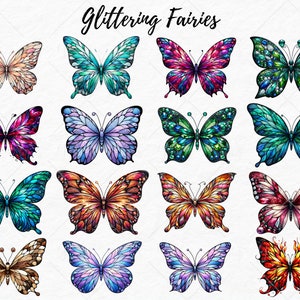 Glitter Butterflies Clipart, Painted Butterfly Clipart, Butterfly ...