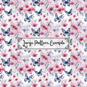 Seamless Watercolor Butterflies Digital Paper, Butterfly Blooms ...