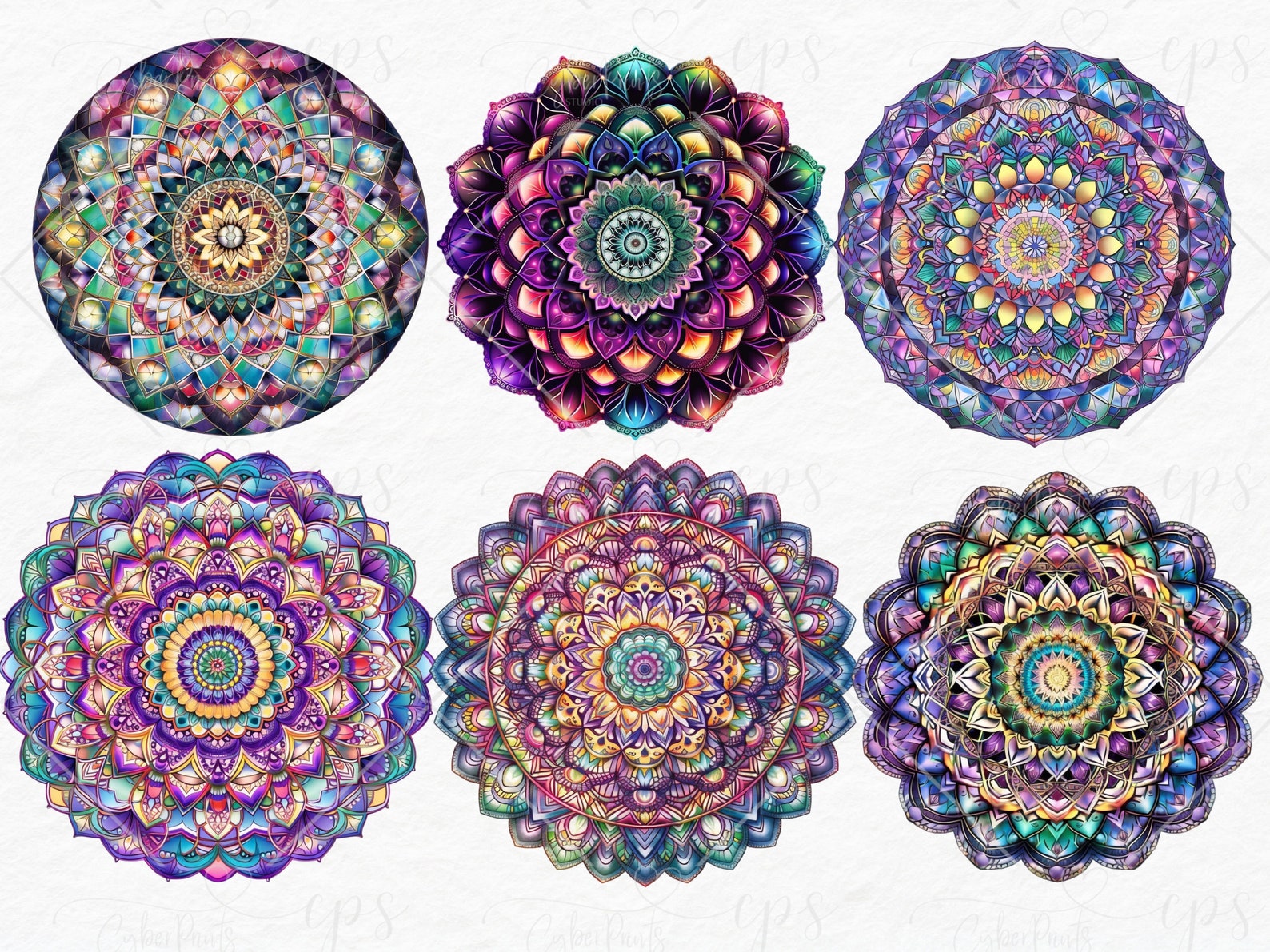 33 Mandalas Clipart Png Commercial Use Transparent Background Instant ...