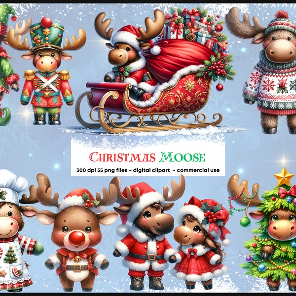 Christmas Moose - Etsy