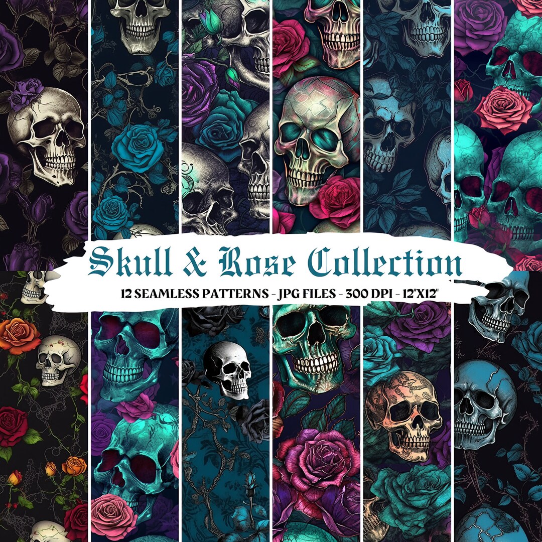 Rose Digital Paper, Flowers Seamless Pattern, Floral Prints, Flowers ...