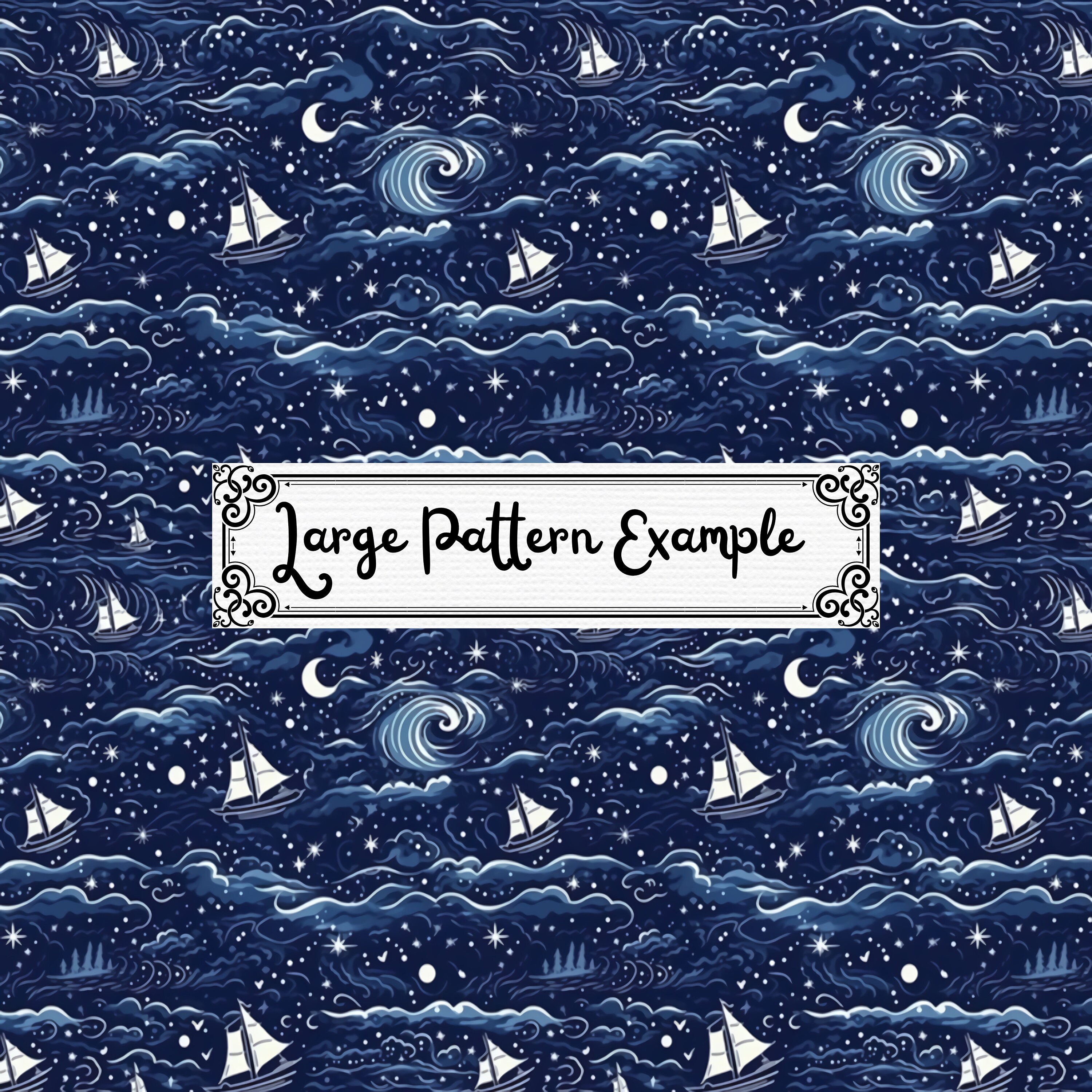 Blue Nautical Digital Paper, Nautical Seamless Ocean Pattern, Sea ...