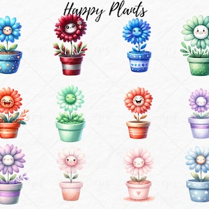 Flower Clipart Cute Flower Clipart Spring PNG Floral Clipart Cartoon ...