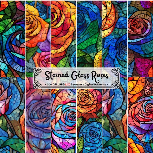 Stained Glass Seamless Stained Glass Pattern Cute Seamless Repeat ...
