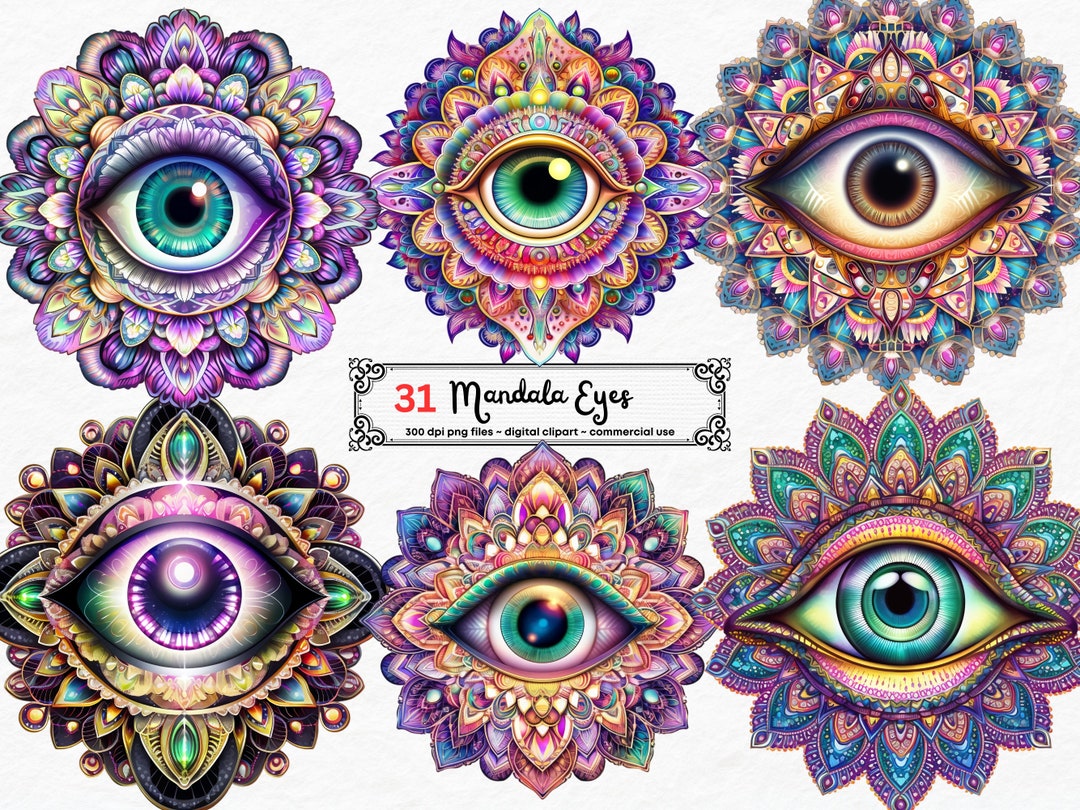 31 Mandala Eyes Clipart Png Commercial Use Transparent Background ...