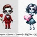 Valentine's Day Zombie Love Clipart, PNG Zombie Printables, Junk ...