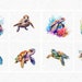 Watercolor Sea Turtle Clipart, Cute Nautical Ocean Animals PNG Clip Art ...