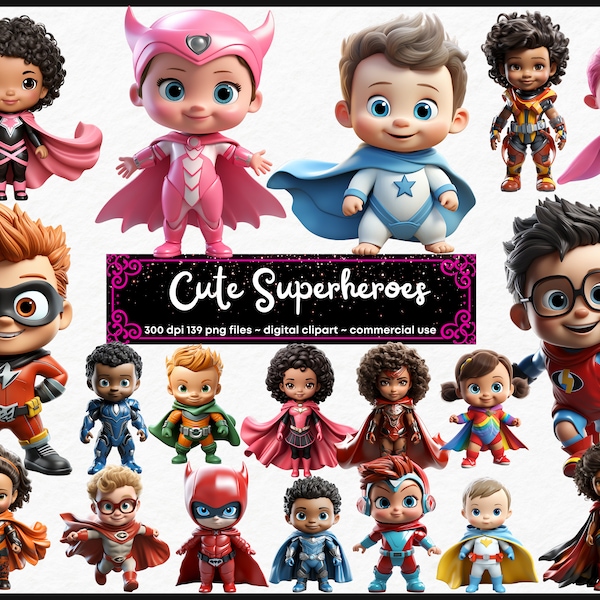 Super Hero Clip Art - Etsy