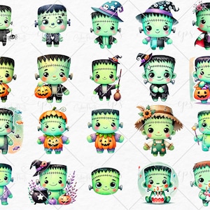 Frankenstein Clipart, Cute High Quality Png Halloween Printables Spooky ...