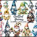 Quilted Gnomes Watercolor Clipart, Whimsicle, Hearts, Cute Whimsical ...
