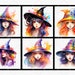 Rainbow Witches Clipart Bundle Halloween PNG Images, Fantasy Magical ...