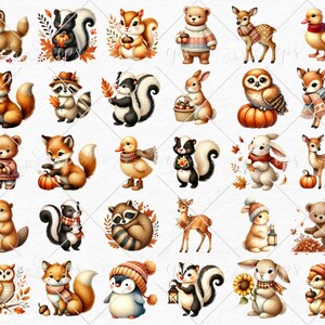 Autumn Animals, Woodland Animals, Fall Clipart, Cute Animals, Forest ...