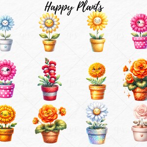 Flower Clipart Cute Flower Clipart Spring PNG Floral Clipart Cartoon ...