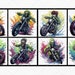 Undead Bikers Clipart, PNG Zombie Printables, Gothic Zombies, Zombie ...