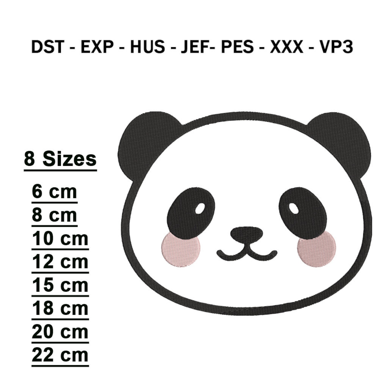 Cute Panda Embroidery Design, Animal Embroidery Design, Machine ...