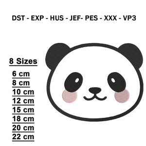 Cute Panda Embroidery Design, Animal Embroidery Design, Machine ...